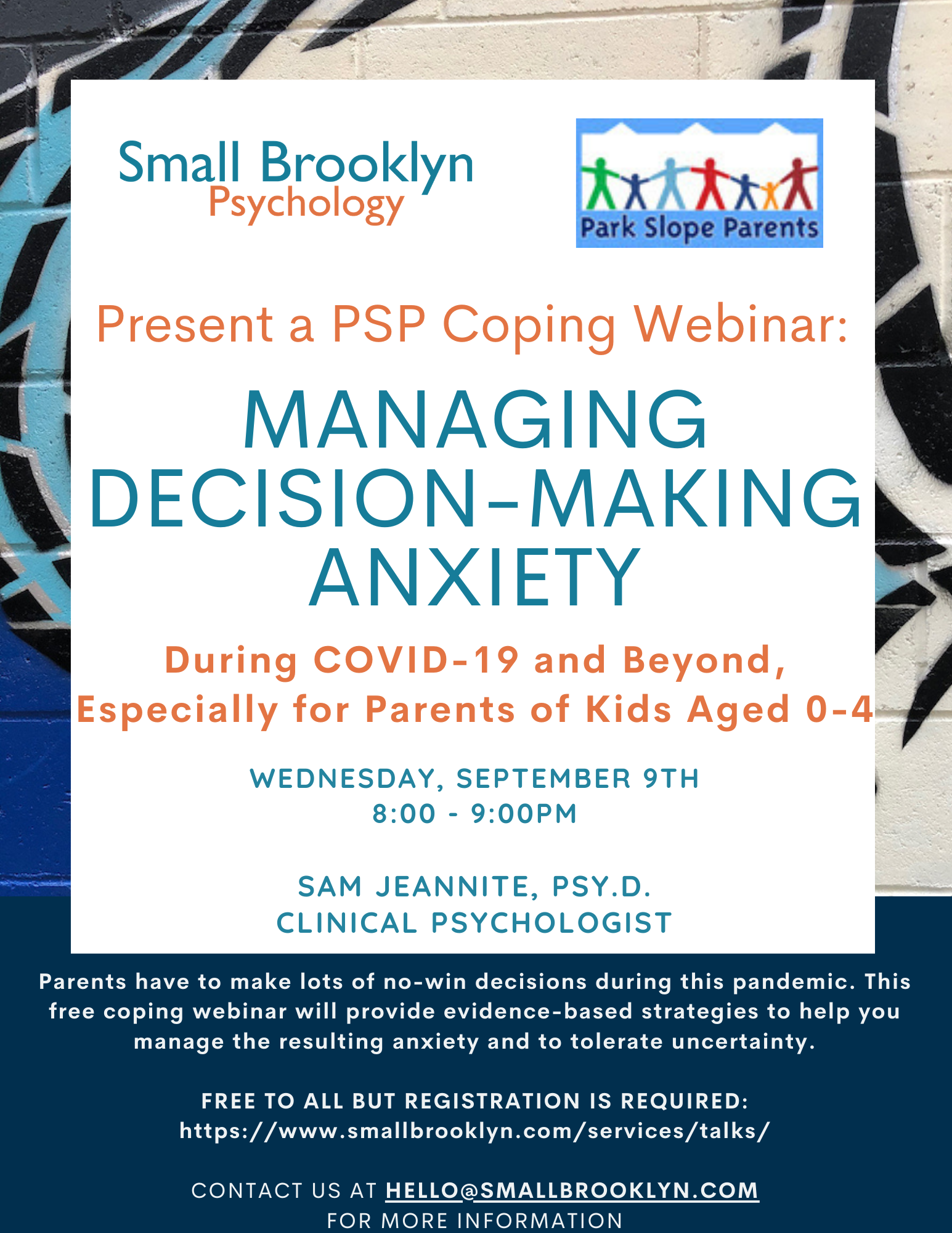 Small Brooklyn Psychology | 2020-Sept-09 Managing Decision-Making ...